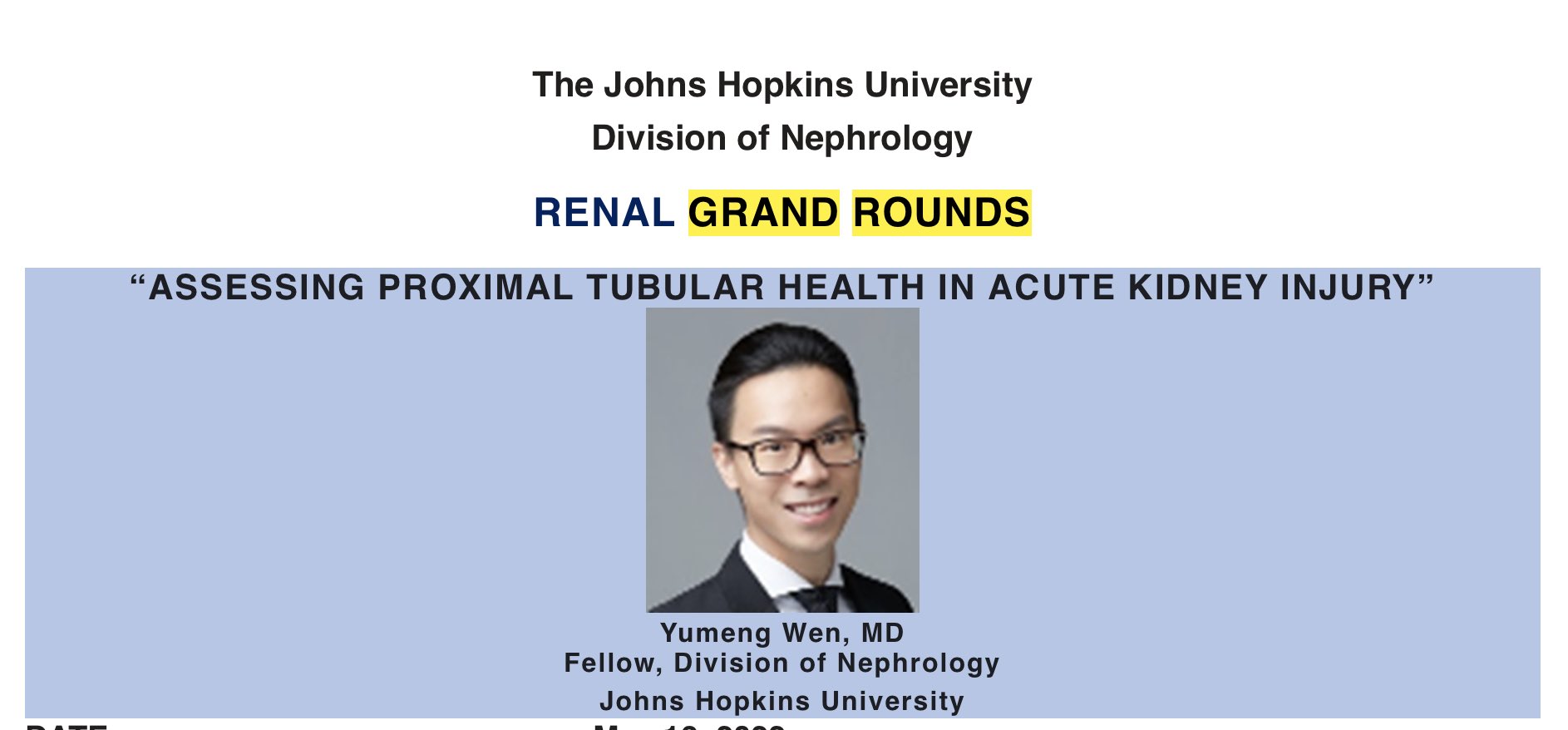 Hopkins Nephrology on Twitter: "A fantastic renal grand rounds today with graduating fellow Dr ...