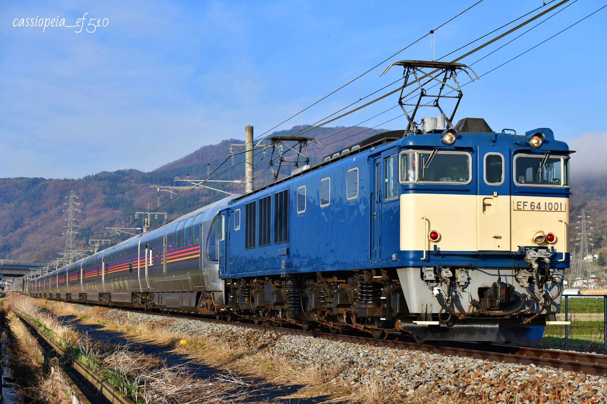 cassiopeia_ef510 on Twitter: "信州カシオペア紀行 EF64-1001＋E26系12B 篠ノ井線 2022年4月17日撮影 初の信州カシオペア遠征。 気温0℃と ...