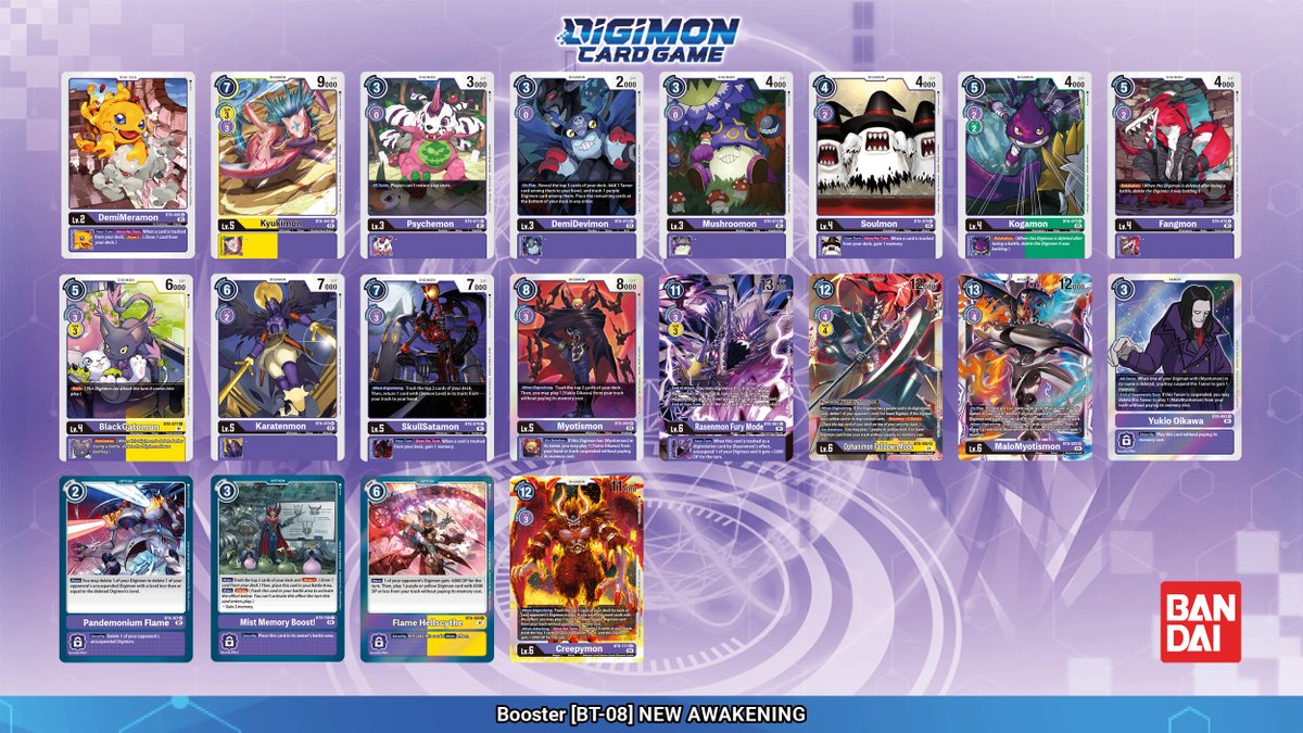 Official Digimon Card Game English Version on Twitter: "[BOOSTER -NEW AWAKENING- [BT-08] Card ...