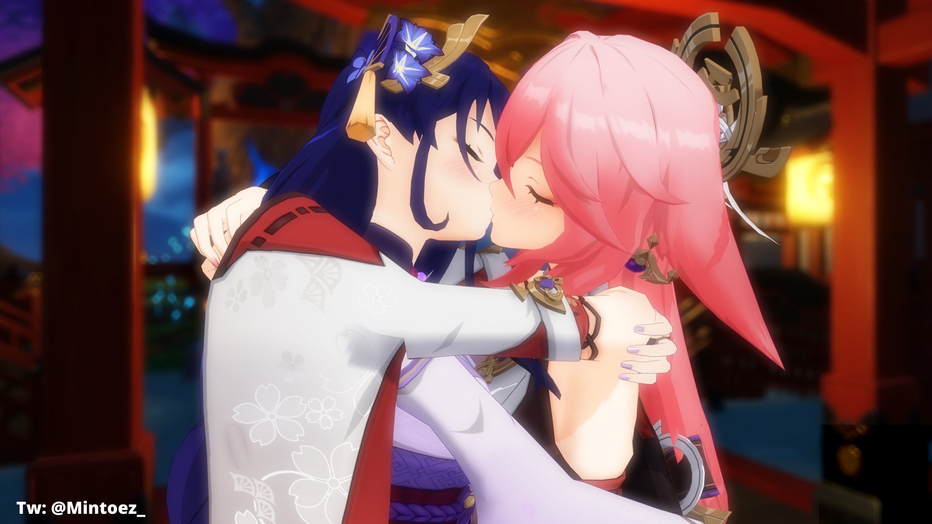Minto on Twitter: "Miko's night #eimiko #原神 #Genshinlmpact https://t.co/HztNgLppKI" / Twitter