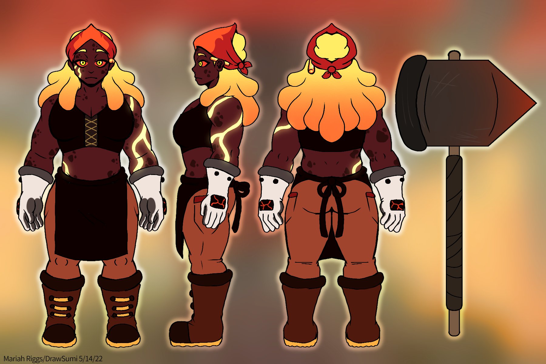 Minecraft Magma Cube Girl