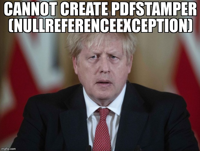 Meme Overflow On Twitter Cannot Create Pdfstamper Nullreferenceexception