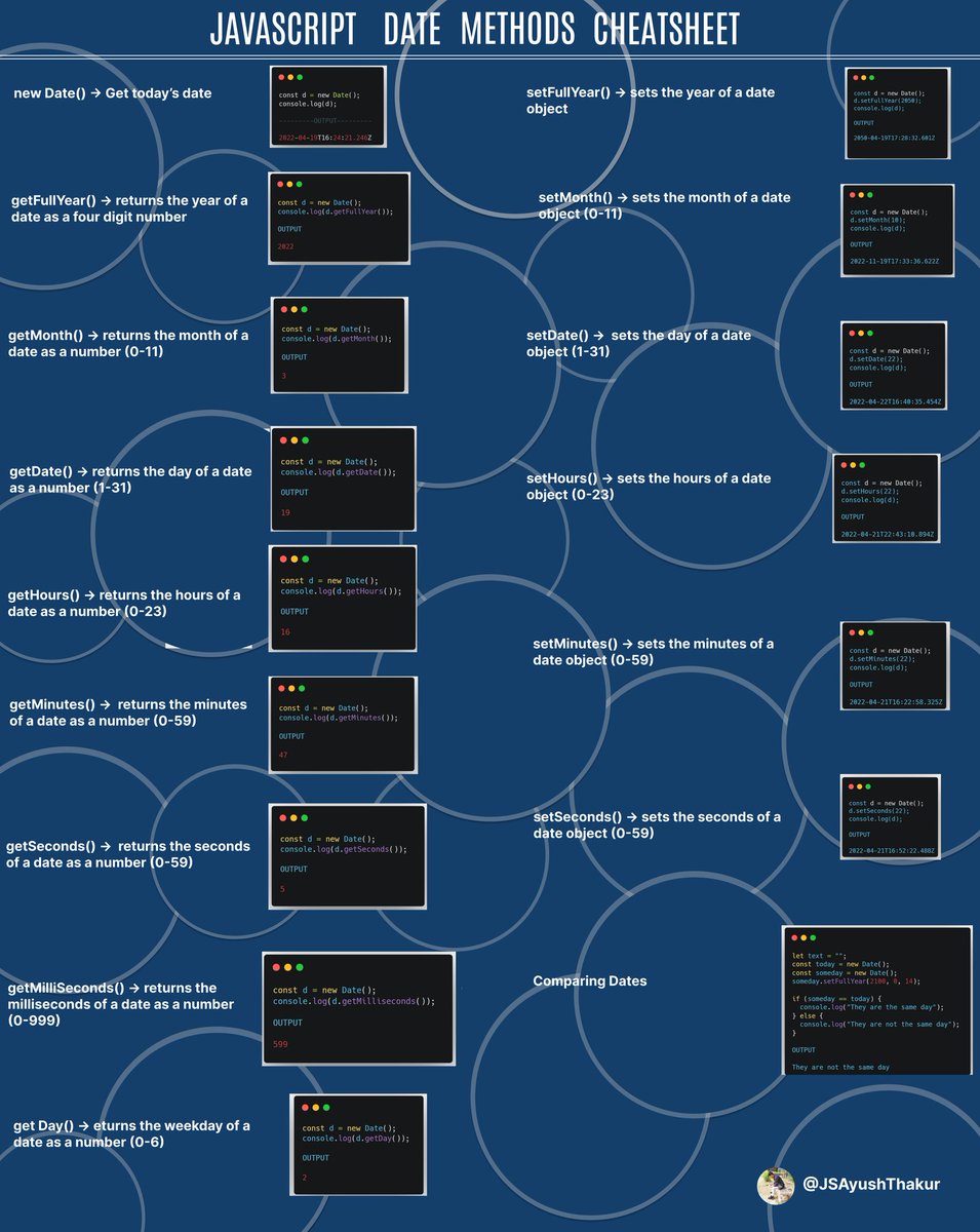 JavaScript Cheatsheets for Beginners Thread 🧵👇 - المسلسل من Ayush ...