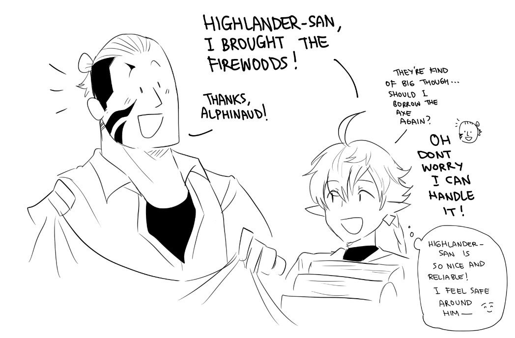 Sei 🪓🐻 @ UCoB 🌽🐊 on Twitter: "Highlander-kun and Alphinaud went camping together 🏕 https://t.co ...