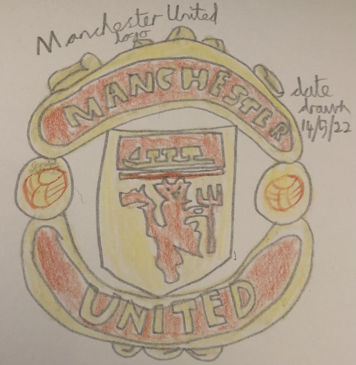 Drawqing Manchester United Logo