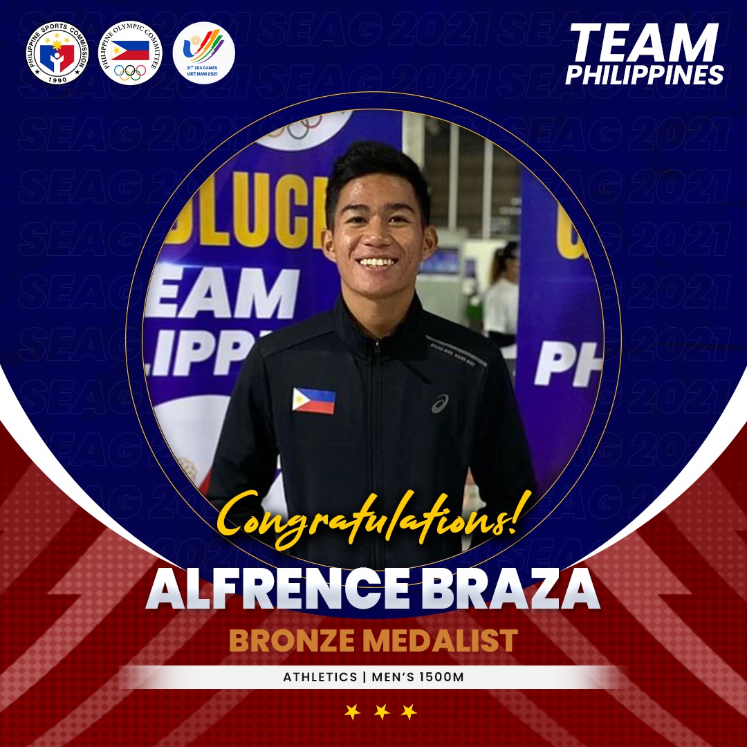 The Philippine Star on Twitter: "Alfrence Braza bagged the bronze medal in the Men's Athletics ...