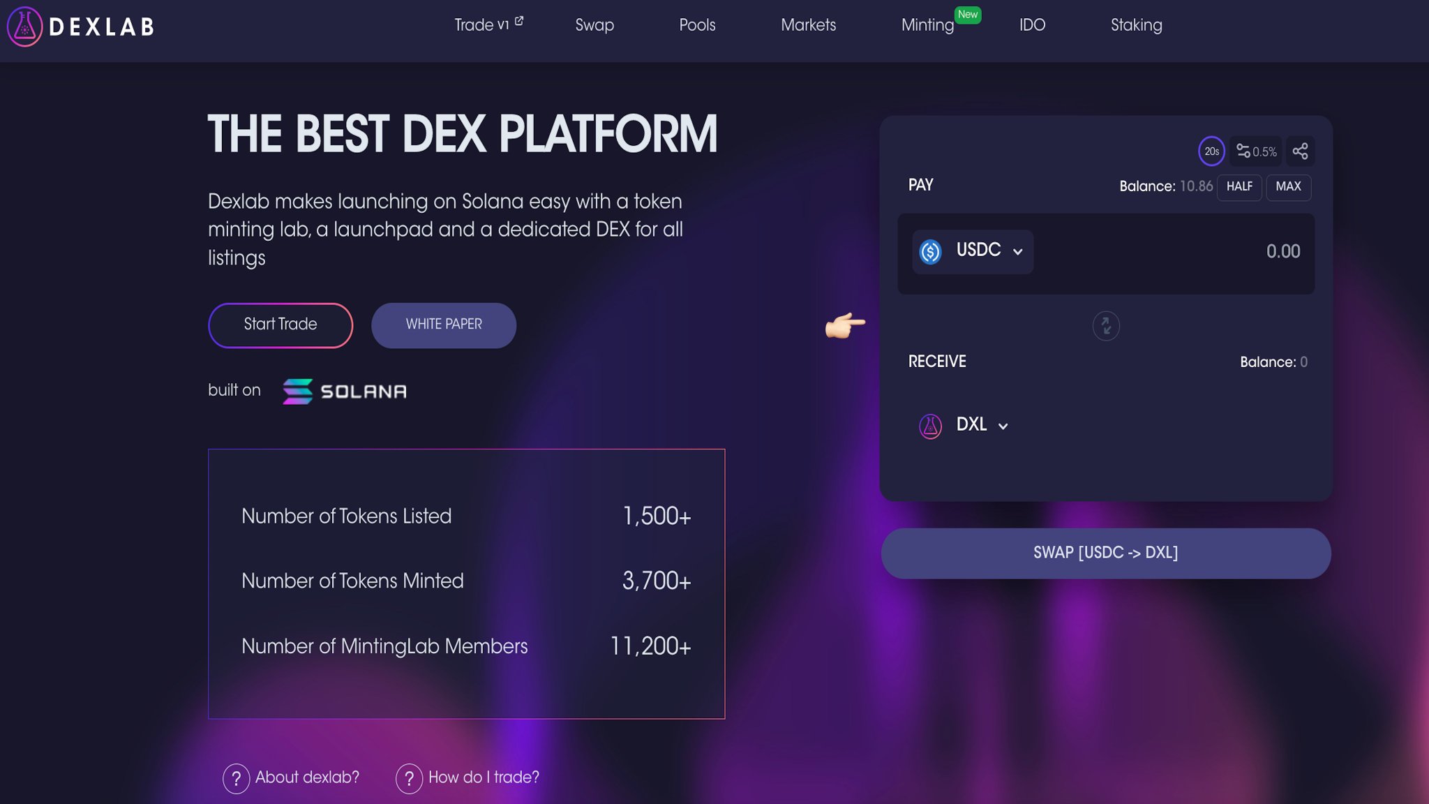 Dexlab on Twitter: "Dexlab now has a Jupiter-based #swap feature available. You can access the ...