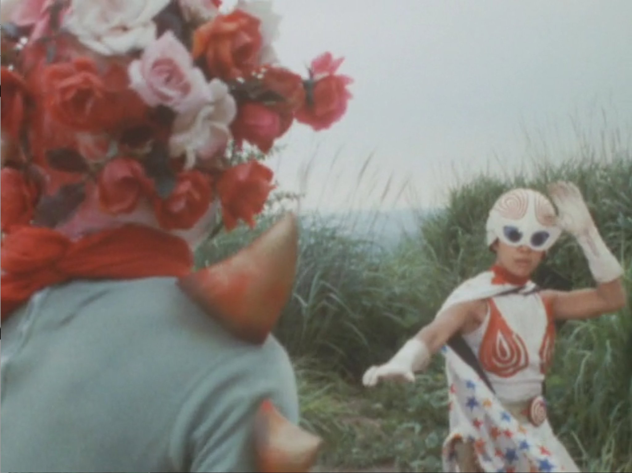 White_ant_command on Twitter: "女性怪人にぴったりな花がモチーフ。淡いグリーンの全身タイツ、ふんだんにバラをあしらった頭部の造形。肩から腕の棘、胸のバラ、赤い ...