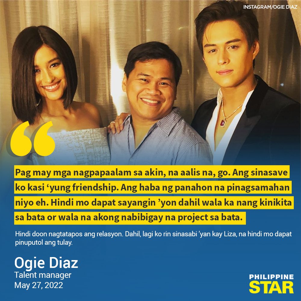The Philippine Star on Twitter: "Ogie Diaz recently revealed that he will no longer be Liza ...