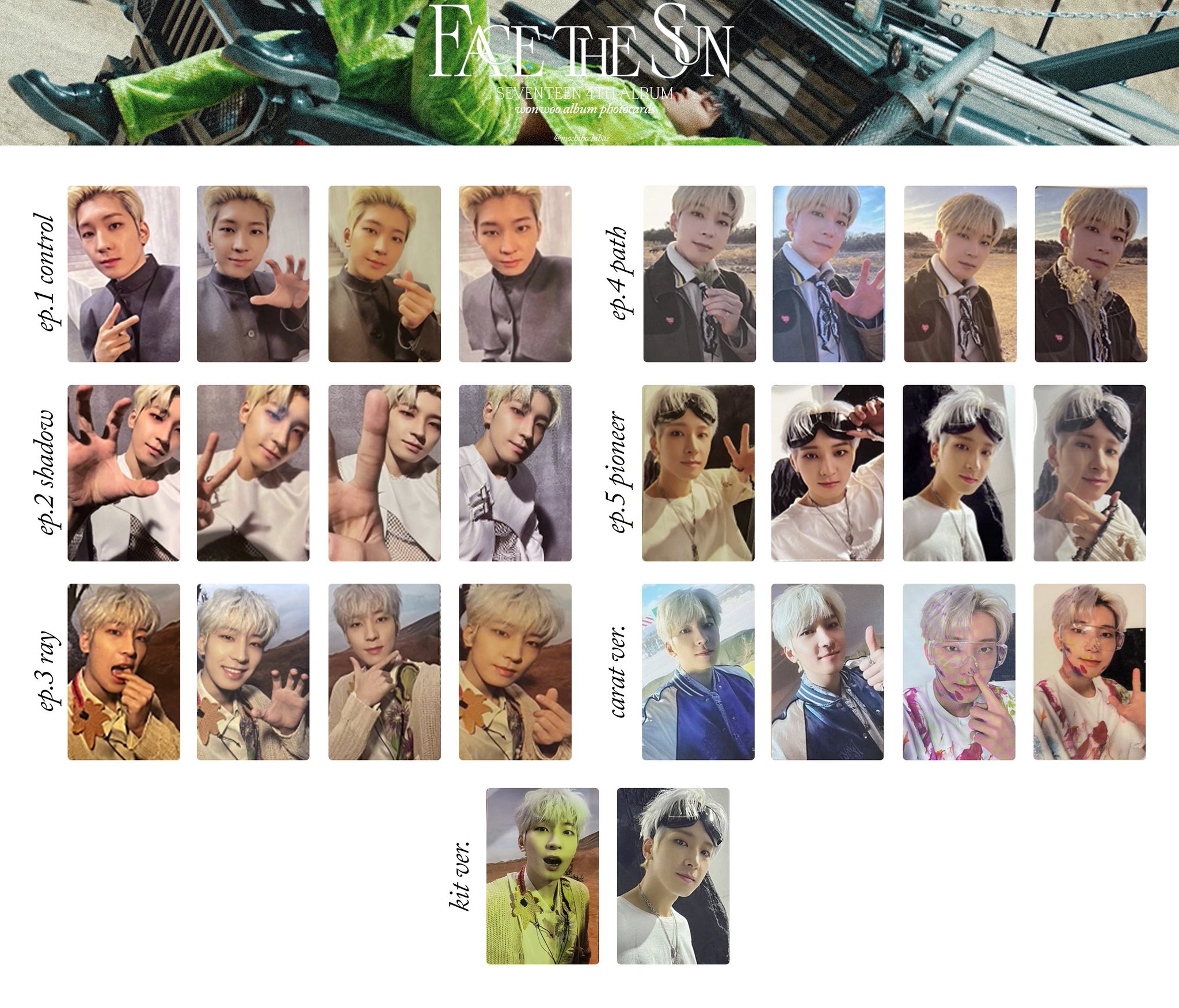 dee on Twitter: "face the sun member photocards template — wonwoo #wonwoo #원우 #seventeen https ...
