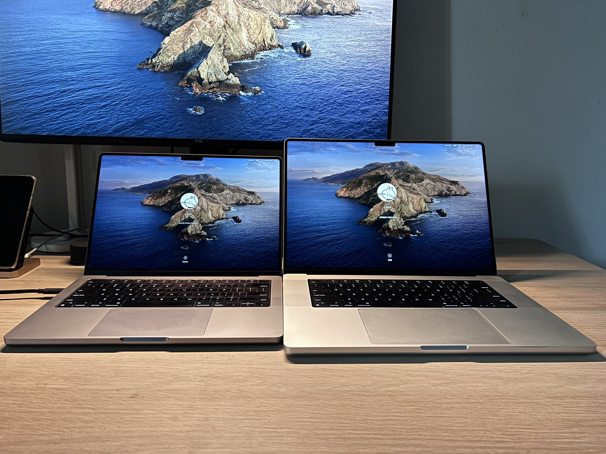 Linmi on Twitter: "14 寸 M1 Pro 和 16 寸 M1 Max Macbook 用了一周，对比下来，我还是喜欢 16 寸。 主要是屏幕大，可视面积增多；触控板面积大 ...