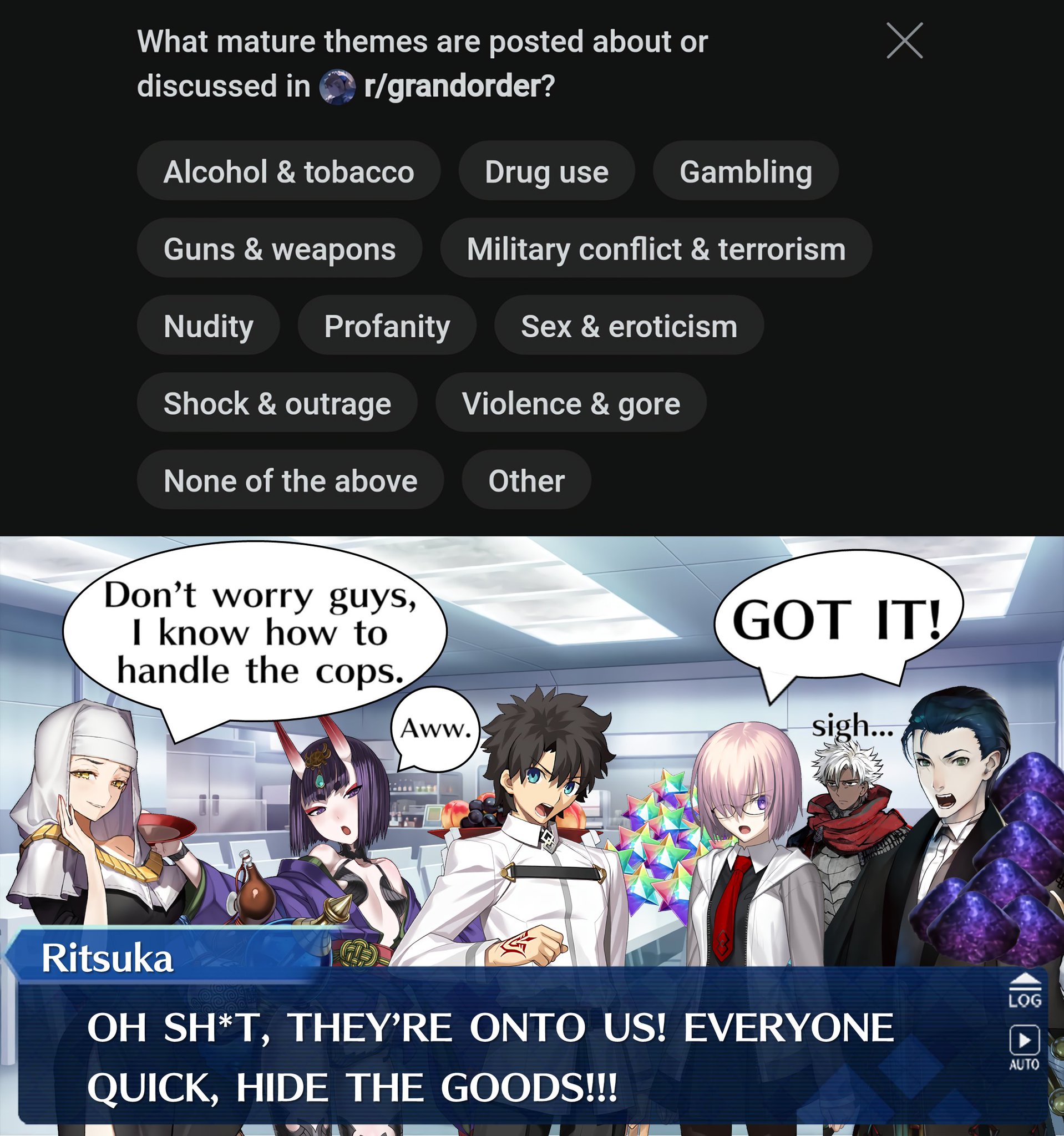 r/grandorder on Twitter: "They are ALWAYS watching us #FGO https://t.co/fkutNCyqIm https://t.co ...