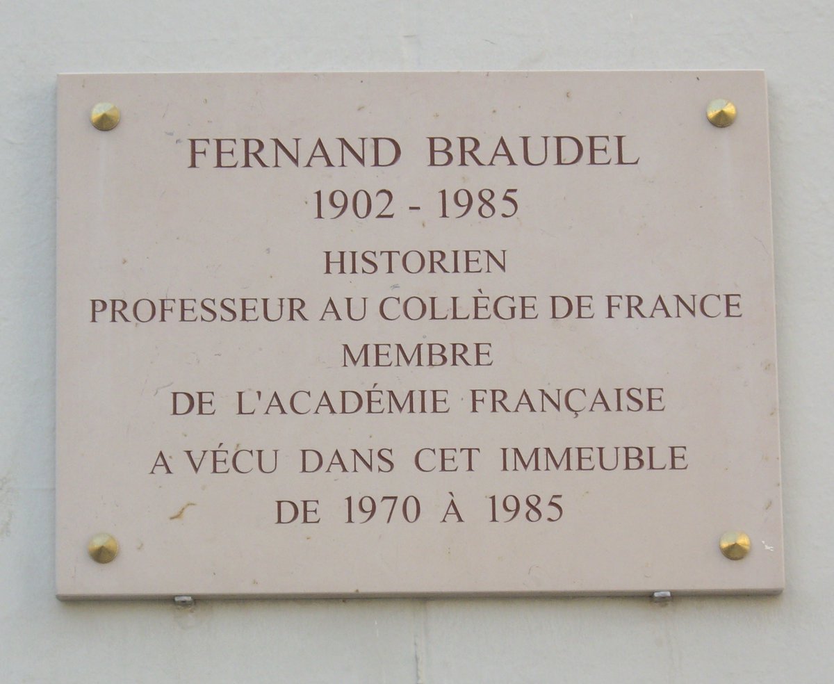 Fernand Braudel, one of great historians of the 20th century. He was ...