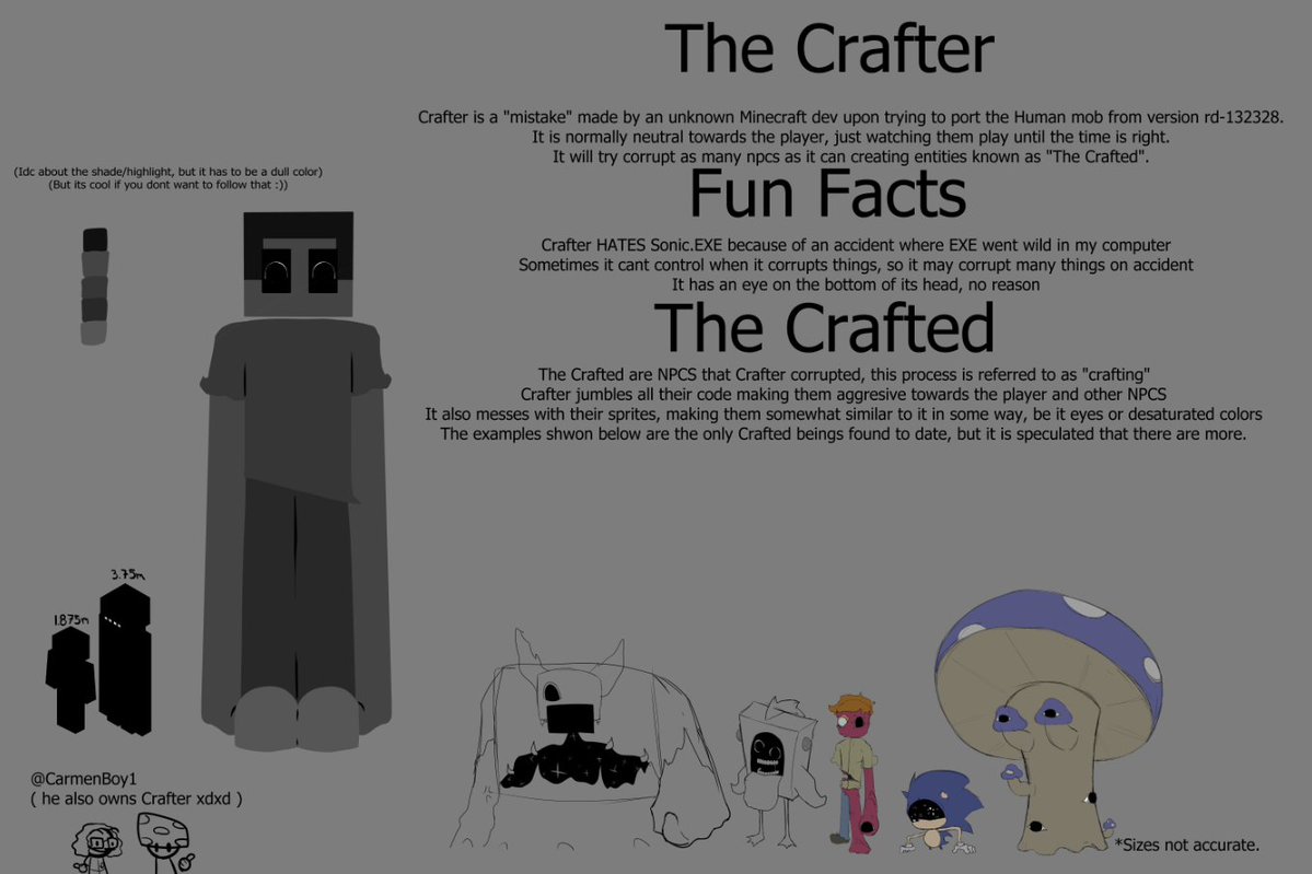 Dannn ( Taking comms!! ) on Twitter: "Here is my exe! The Crafter, ive been DYING to share him ...