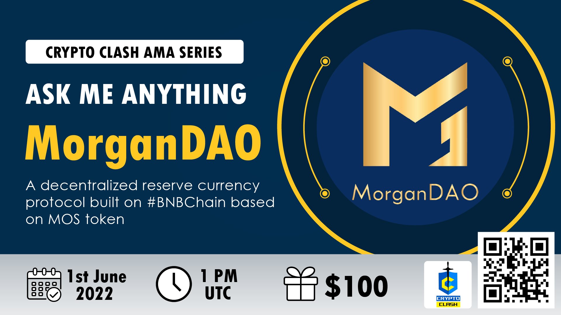Crypto Clash on Twitter: "⚔️AMA Series With MorganDAO 🎁Prize: $100 USDT 📆Date: June 1st 2022 1 ...