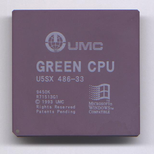 cpu-museum.de on Twitter: "Year 1994: #UMC #U5SX 486-40 #40MHz #GreenCPU #x86 #32bit #8kB #cache ...