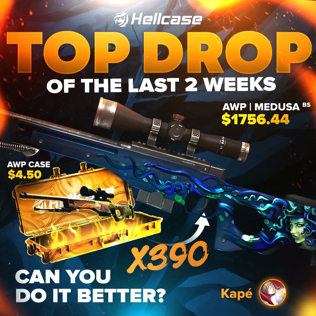 Hellcase 🔥 on Twitter: "Top drop of the last 2 weeks unveiled! Please welcome our user Kapé ...
