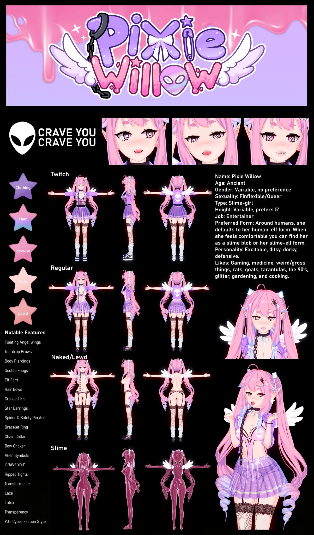 ･ﾟ:☆ Pixie Willow ☆:･ﾟ ↴ | 🔞 VA/Sound/Casting on Twitter: " Character Reference & Lore! https ...