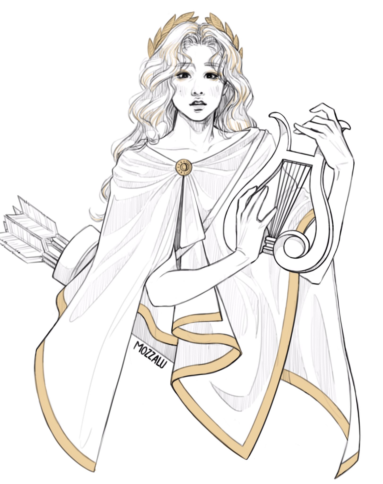 Helios The Sun God Drawing