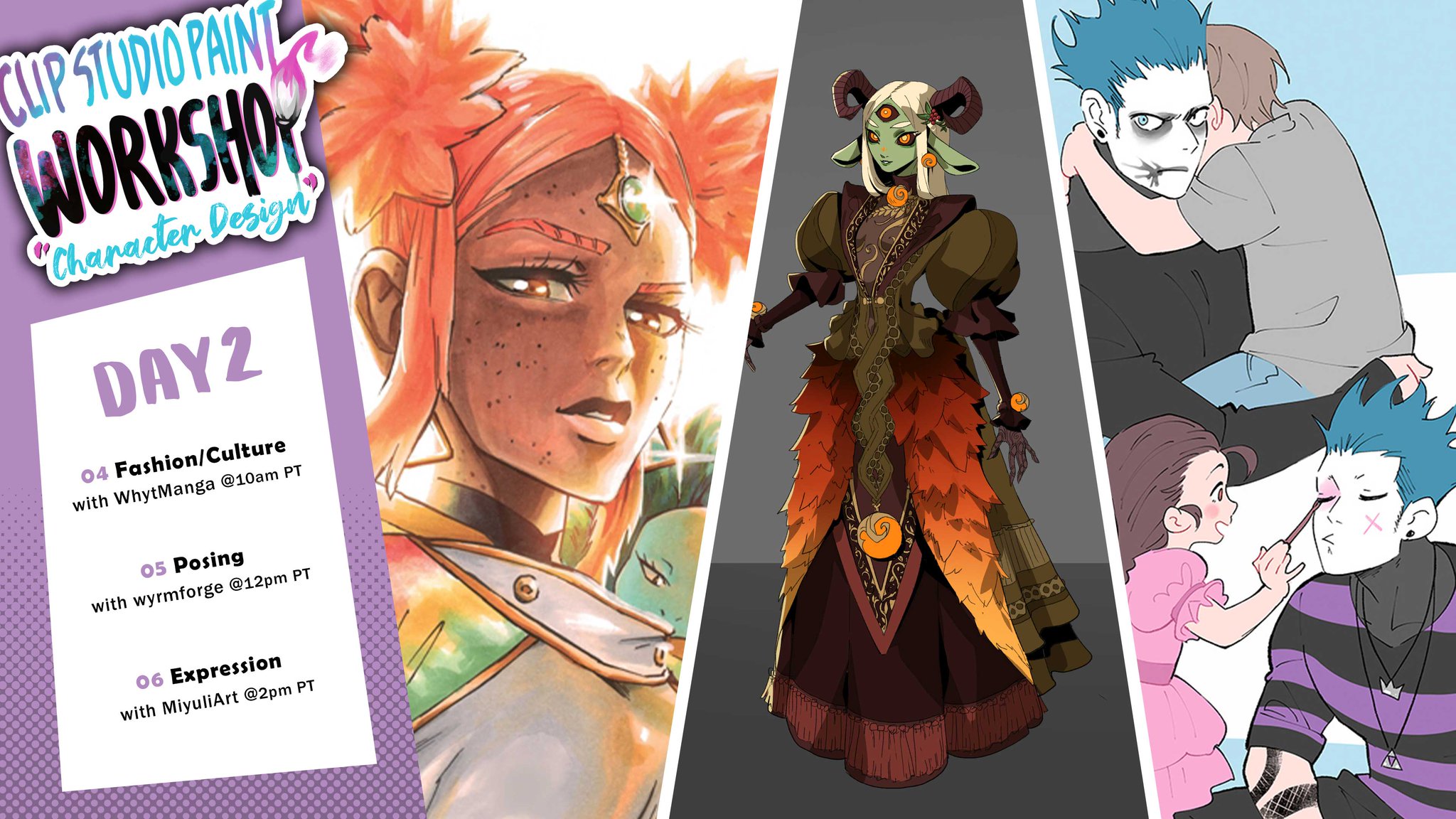 Graphixly on Twitter: "[TODAY] Join our CLIP STUDIO PAINT WORKSHOP "Character Design" 🎉 On May ...
