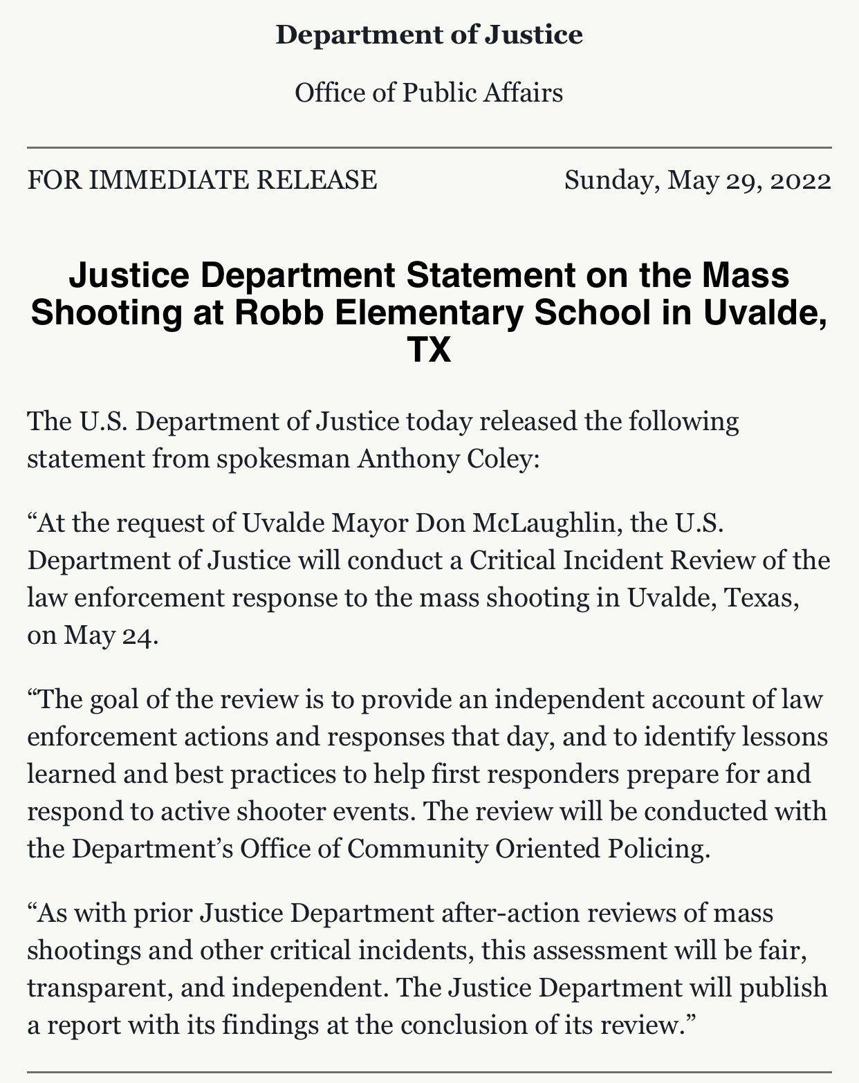 Breaking911 on Twitter: "BREAKING: DOJ to investigate botched police response to Uvalde, Texas ...