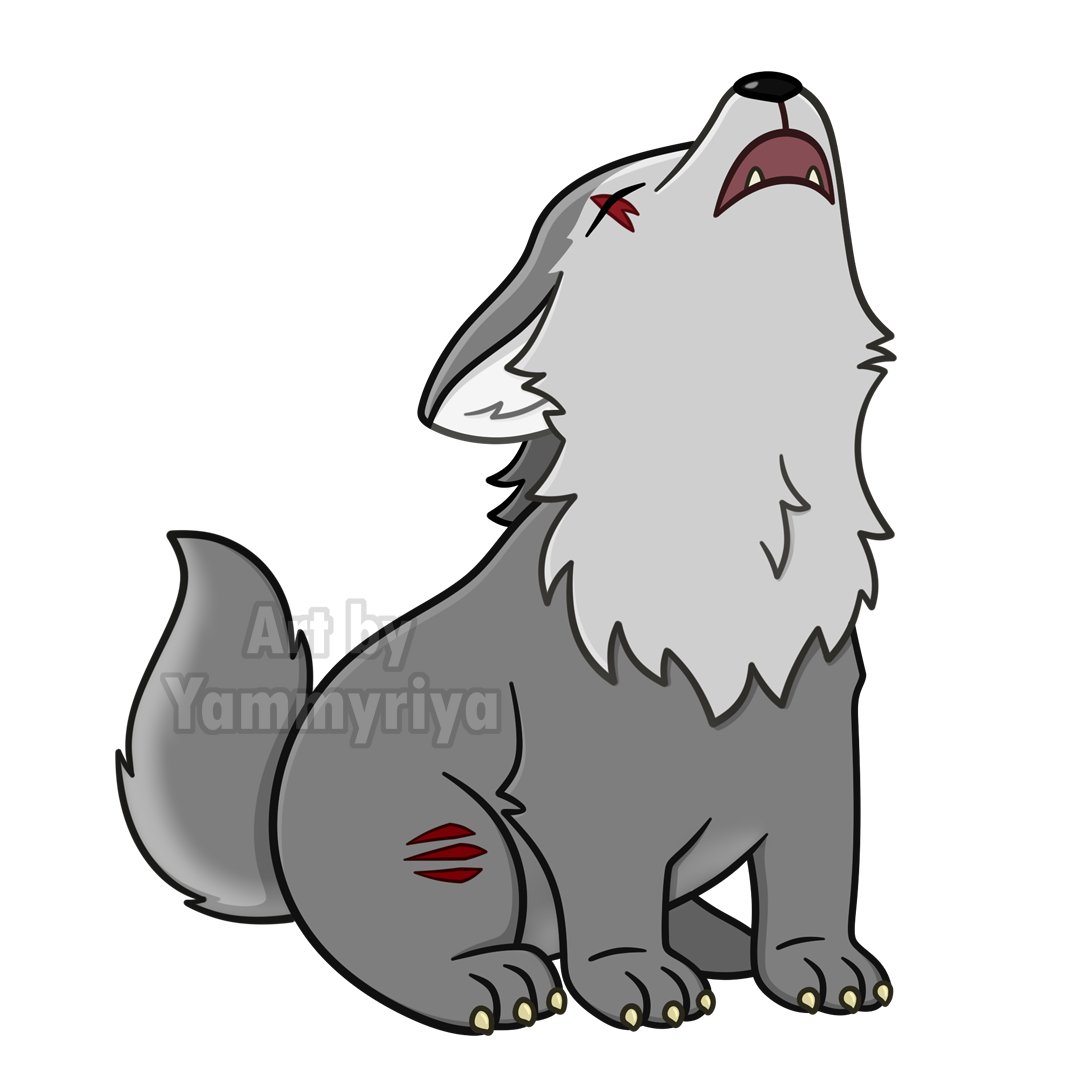 Chibi Wolf Pup Howling