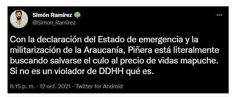 Pedro Cayuqueo on Twitter: "@Simon_Ramirez 🤔 https://t.co/5Zd6qkXmfk" / Twitter