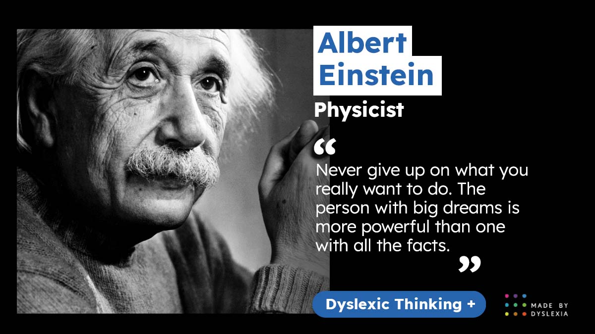 Albert Einstein Dyslexia Quotes