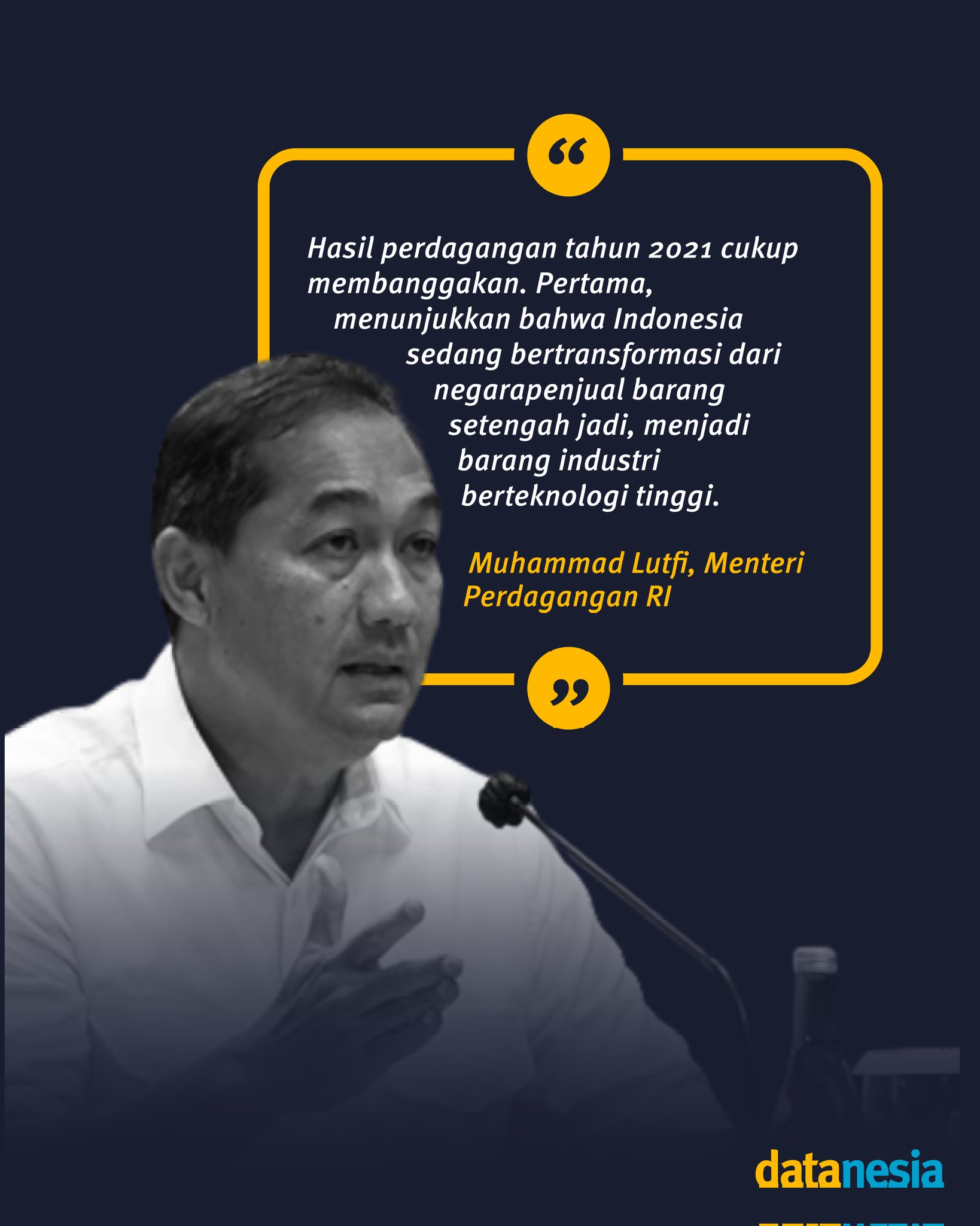 Datanesia.ID on Twitter: "“Hasil perdagangan tahun 2021 cukup membanggakan. Pertama, menunjukkan ...