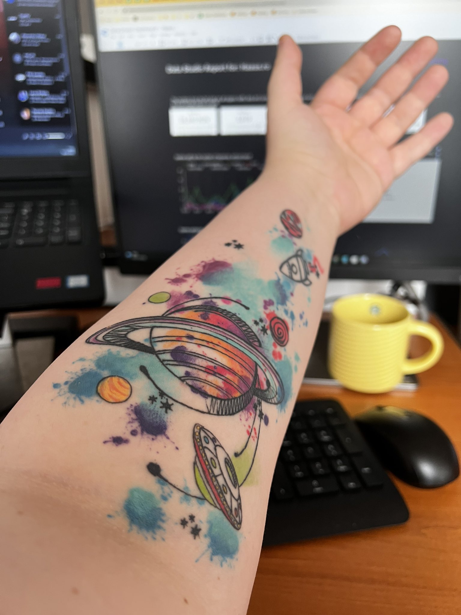 Space Rocket Tattoo