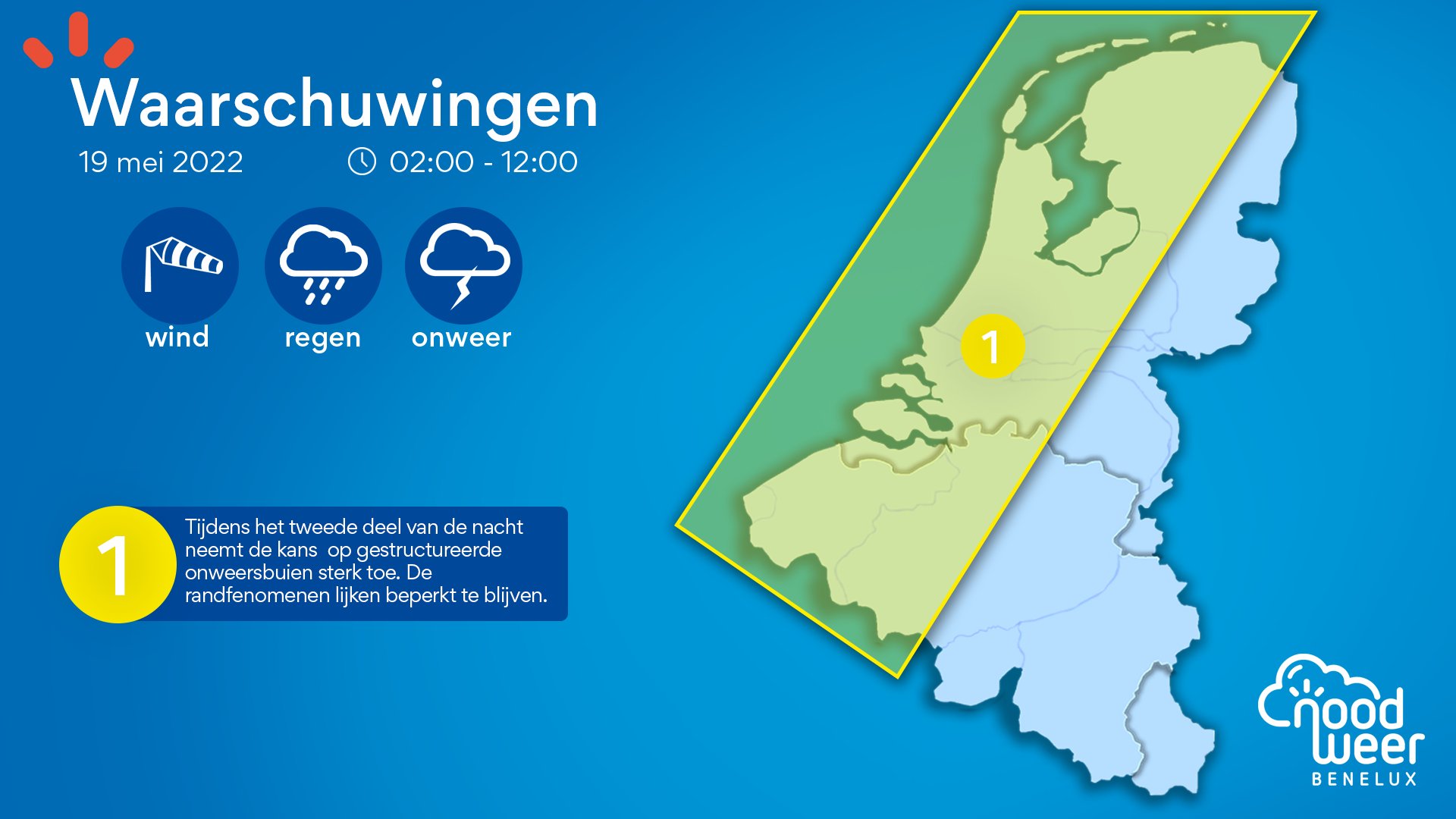 NoodweerBenelux on Twitter: "Goedenavond! Vannacht trekt een eerste #onweersgolf over de Benelux ...