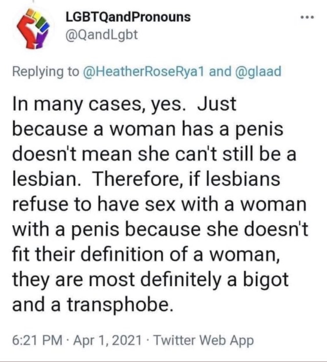 Eggen π¨π©πββ¬πββ¬ On Twitter 8 If Lesbians Refuse To Have Sex With A