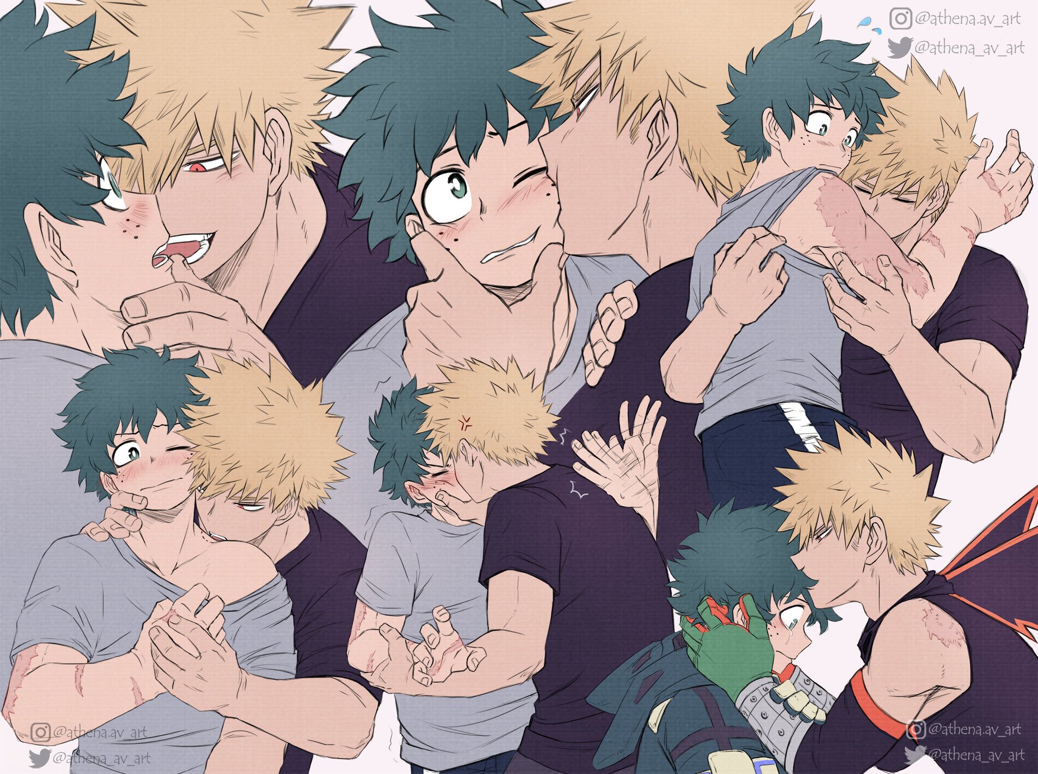 Athena-av art 🐺🎃👻 Pre-orders are closed! on Twitter: "Kacchan's kisses 🧡💋💚 Which one is your ...