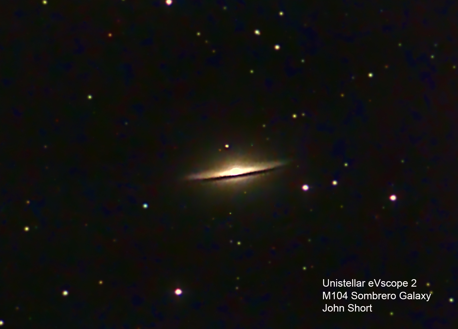 Sombrero Galaxy M104 From A 8 Telescope