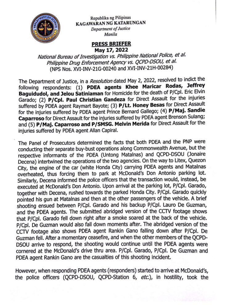 Abs Cbn News On Twitter Read Doj Prosecutors Indict 3 Pdea Agents