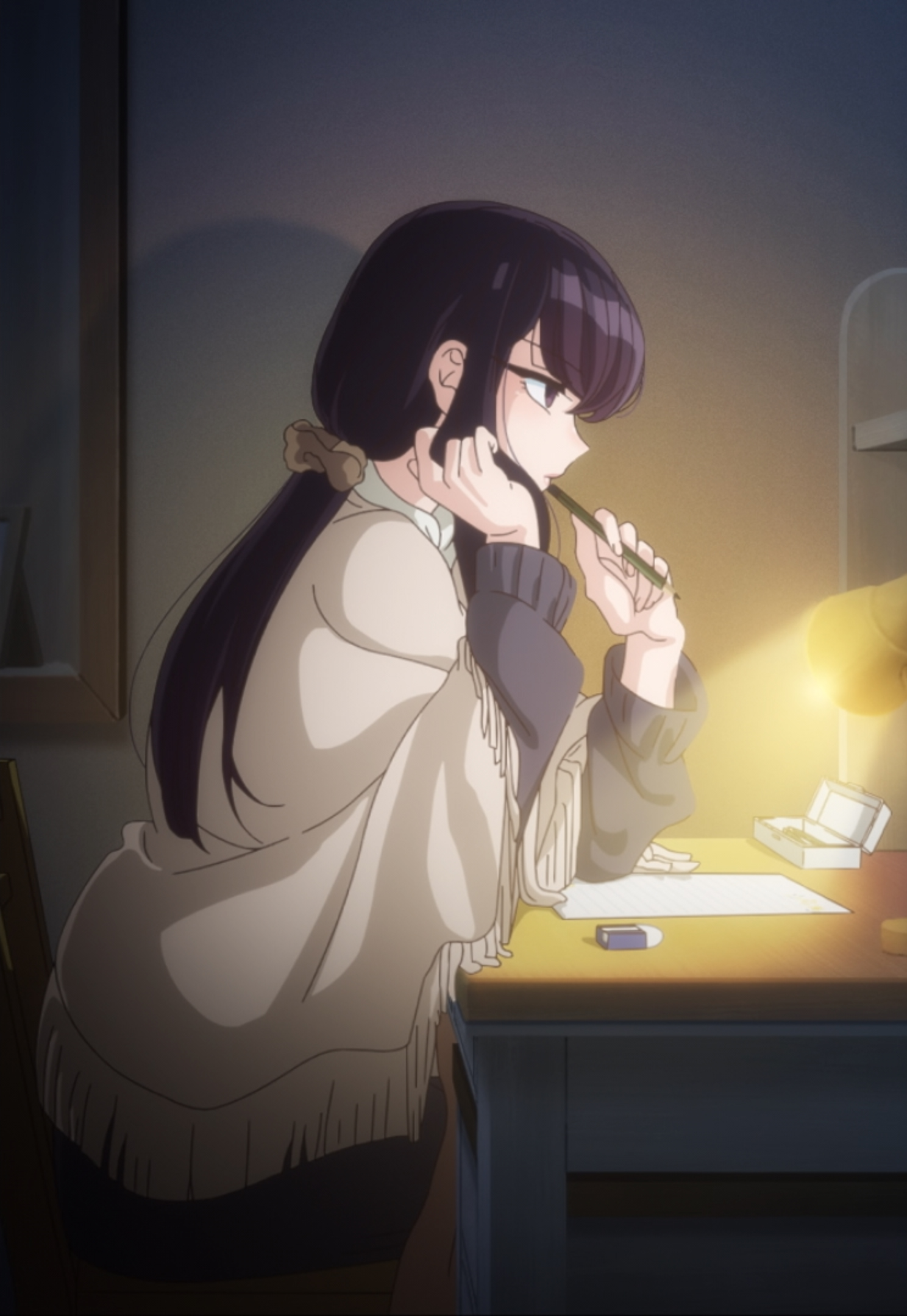 Anime Girl Writing A Letter
