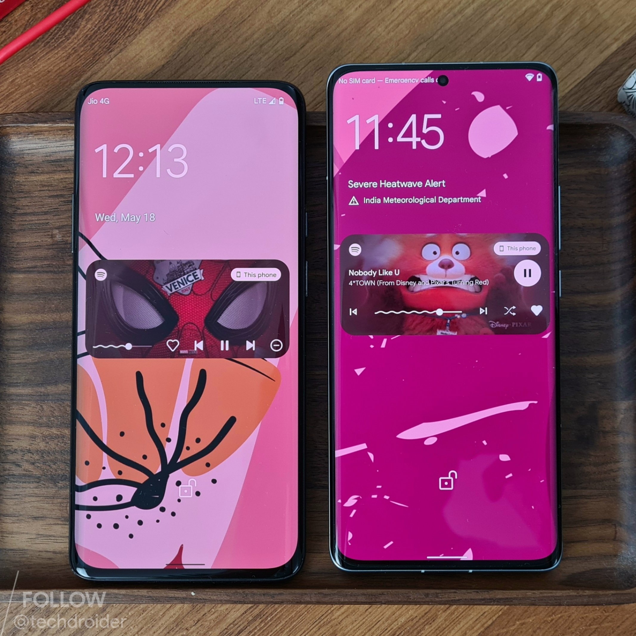 TechDroider on Twitter: "Google Android 13 (Beta 2) vs Android 13 Beta 1 - Media Player (Now ...