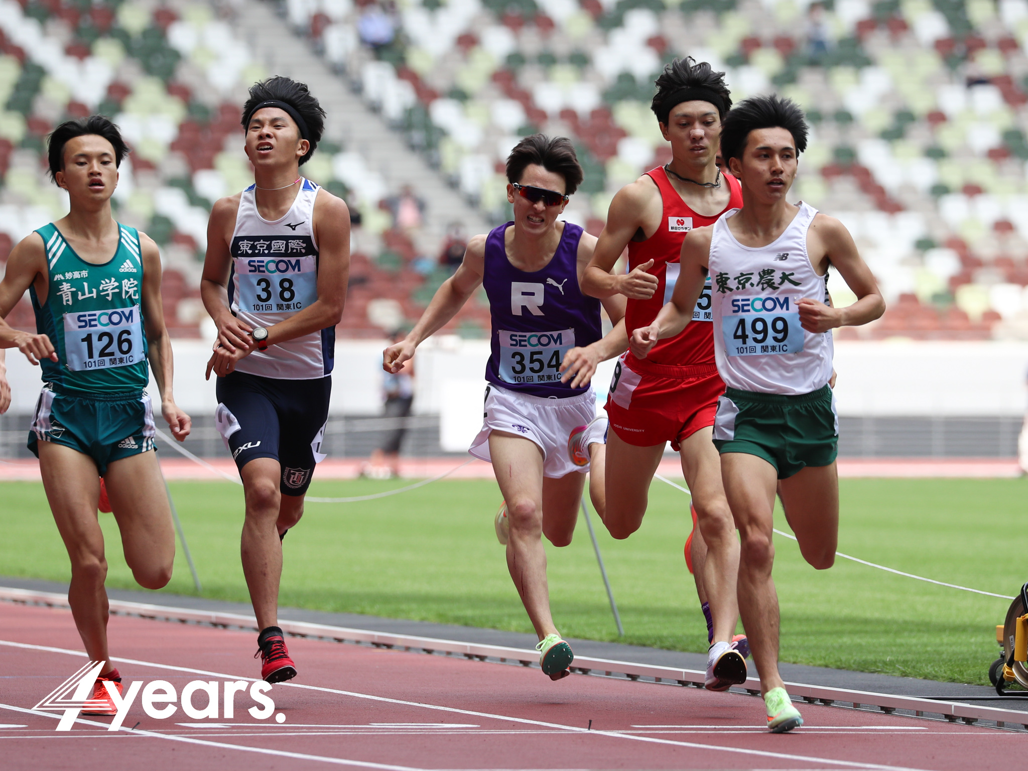 4years. on Twitter: "#関東インカレ 男子2部1500m予選1組 1着 田口豪（東京農業大1年） 3:53.00 2着 西川魁星（青山学院大4年）3:53.20 3着 ...