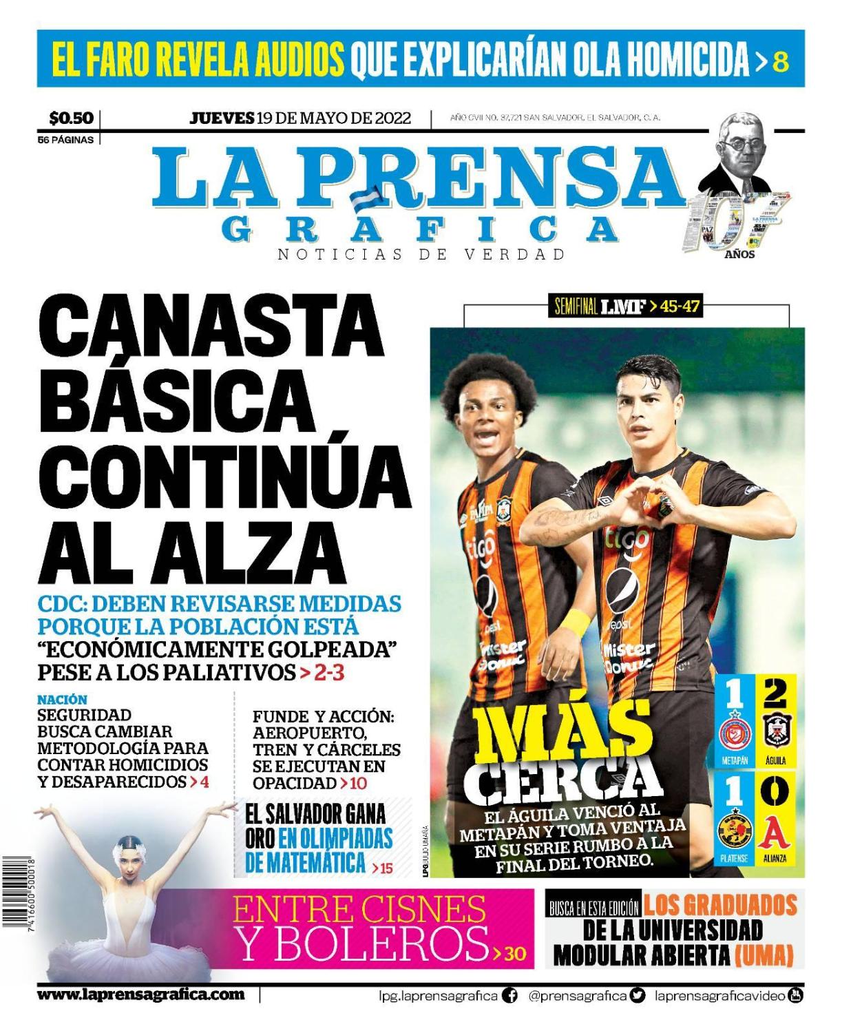 La Prensa Gráfica On Twitter Esta Es La Portadalpg Para La Edición