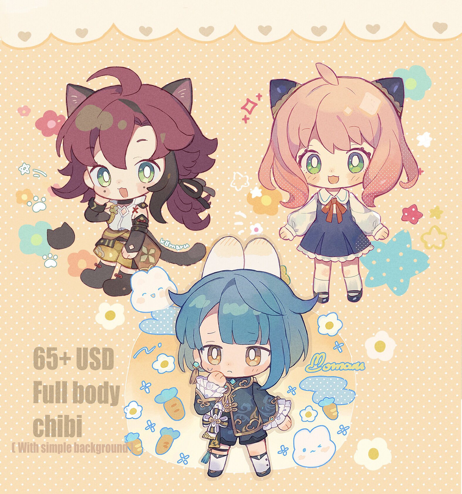 komaru🐣@art raffle pinned on Twitter: "[rts appreciated💗💗💗] commissions open! im opening chibi ...