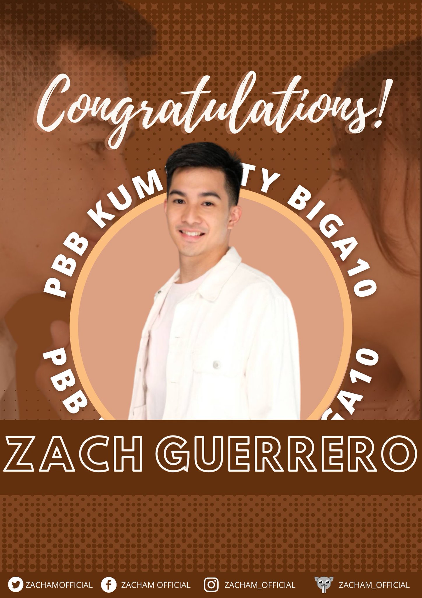 ZACHAM OFFICIAL on Twitter: "Congratulations Zach! Ilalaban ka namin hanggang dulo. Ongoing ...
