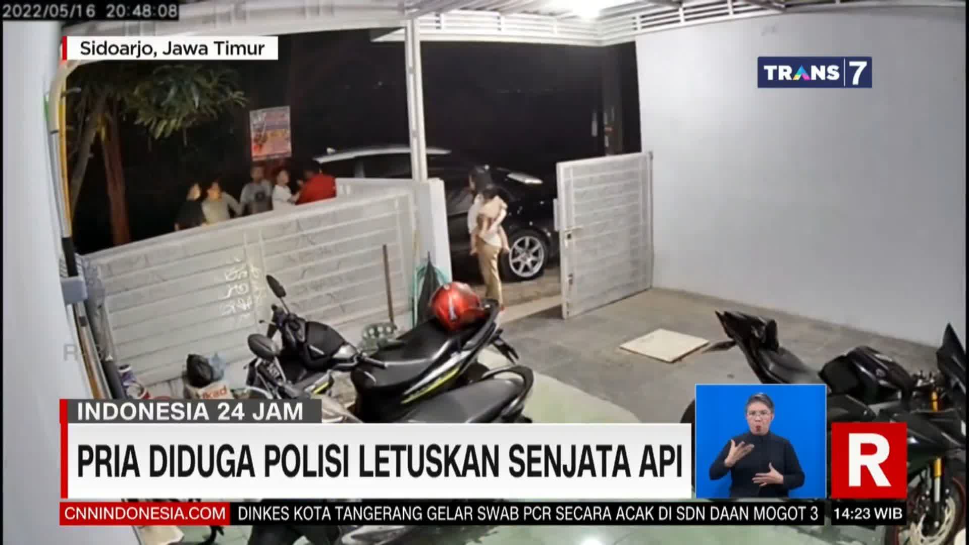 TRANS7 on Twitter: "Pria diduga Polisi letuskan senjata api di Sidoarjo, Jawa Timur. #Redaksi ...
