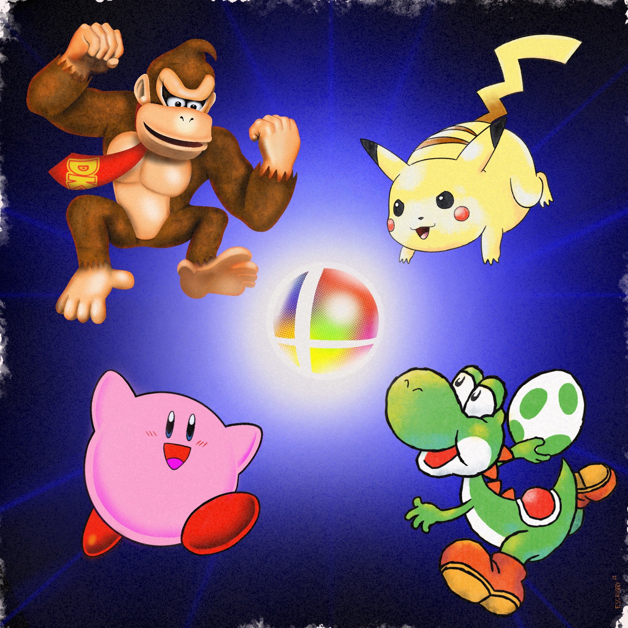 Yoshi Vs Pikachu Super Smash Bros Ultimate Yoshi Vs Pikachu Vs Duck