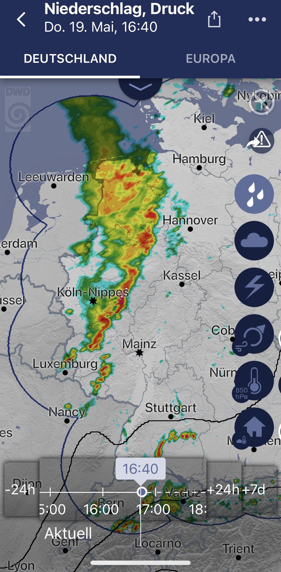Özden Terli on Twitter: "Aufgepasst Unwetter mit Hagel, Sturm und Starkregen! Morgen noch ...