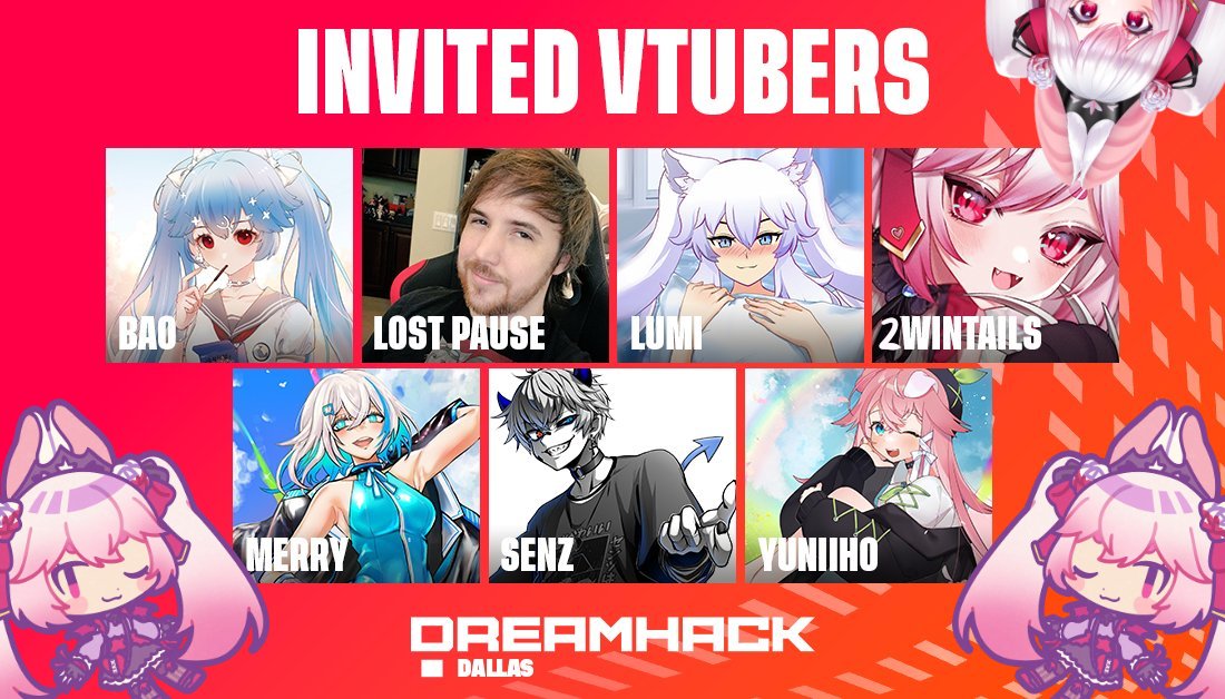 2win🌸vtuber goober on Twitter: "🎉GIVEAWAY🎉 I'll be appearing as a guest at @DreamHack Dallas ...