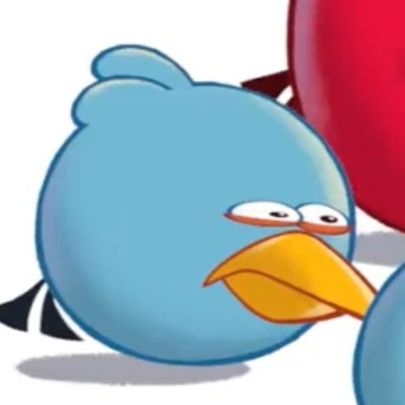 Blue Angry Bird Face