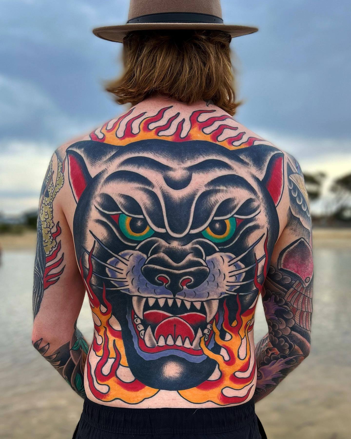 Traditional Full Back Tattoos