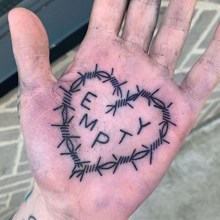 Empty Heart Symbol Tattoo