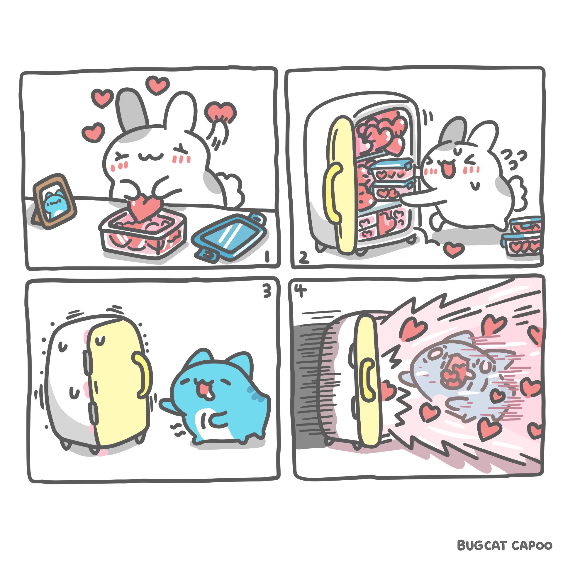 Bugcat Capoo on Twitter: "藏不住的愛 ️ #520 https://t.co/rVzkE7lmwo" / Twitter