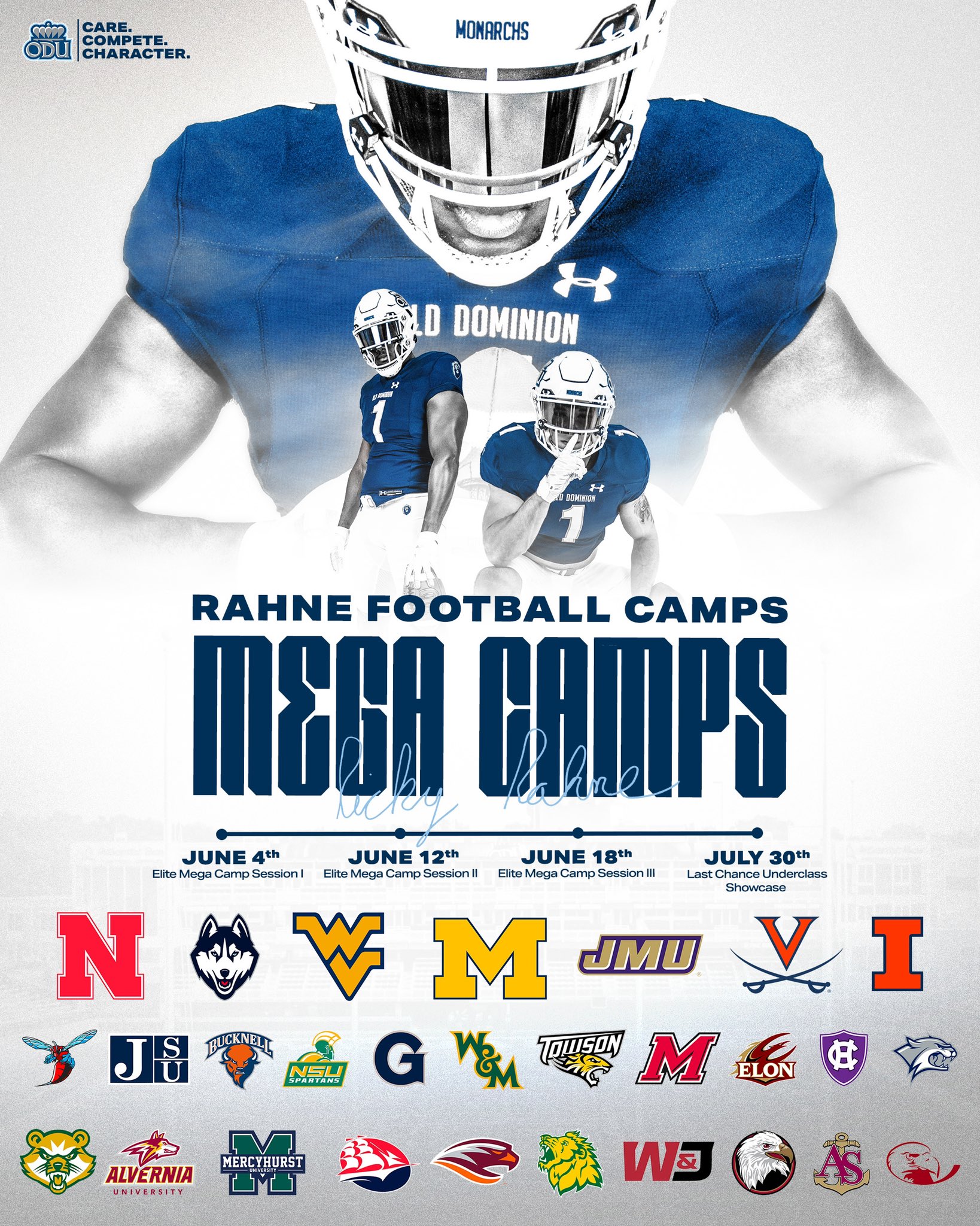 Eric Baumgartner on Twitter: "Don’t miss your chance to sign up for the @ODUFootball camps and ...